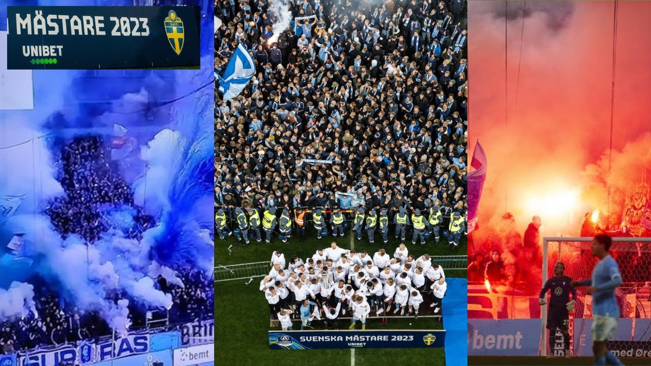 Malmo FF Fans Wild Celebration After Winning Swedish League Title on 2 ...