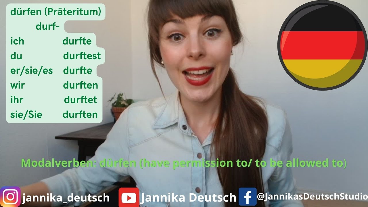 German verbs: dürfen (conjugation - past tense) - YouTube