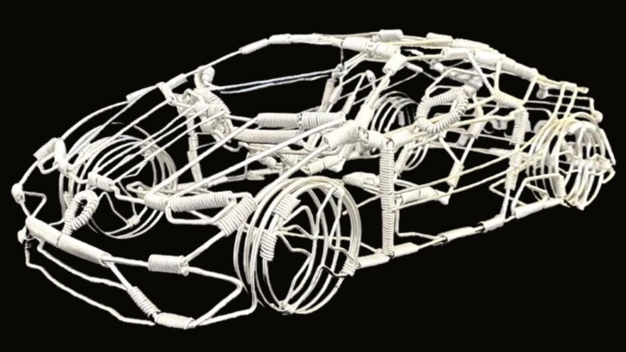 How I Made a DIY Wire Sculpture of a Lamborghini! - YouTube