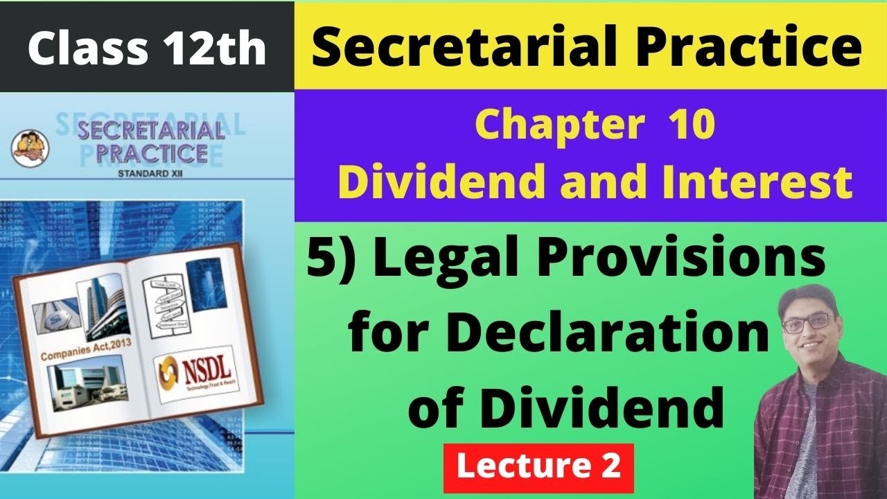 Legal Provisions for Declaration of Dividend - YouTube