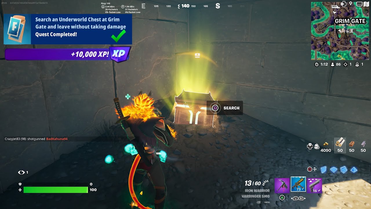 Fortnite - Search An Underworld Chest At Grim Gate And Leave Without ...