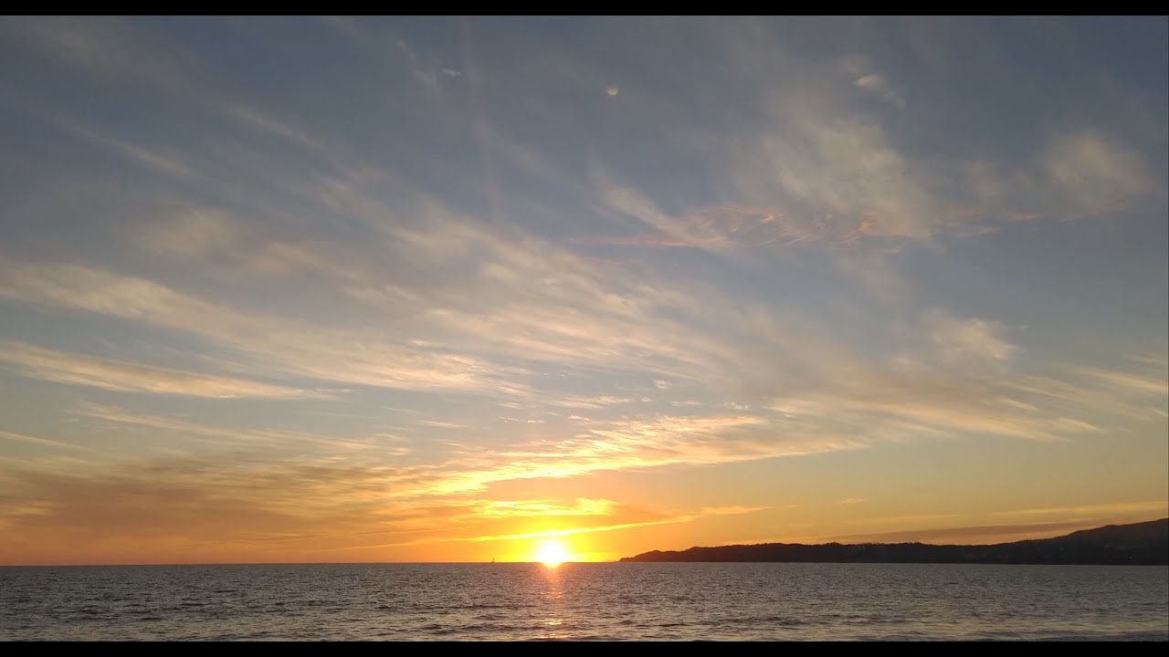 Sunset at the beach in Bucerías Mexico - Ocean Sounds - Timelapse - YouTube