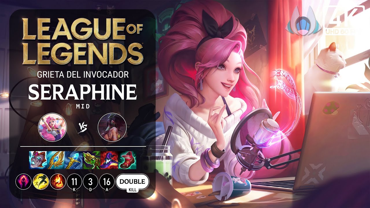 League of Legends | S12 | Grieta del Invocador | Normal | Seraphine K/DA ALL OUT Indie MID - YouTube