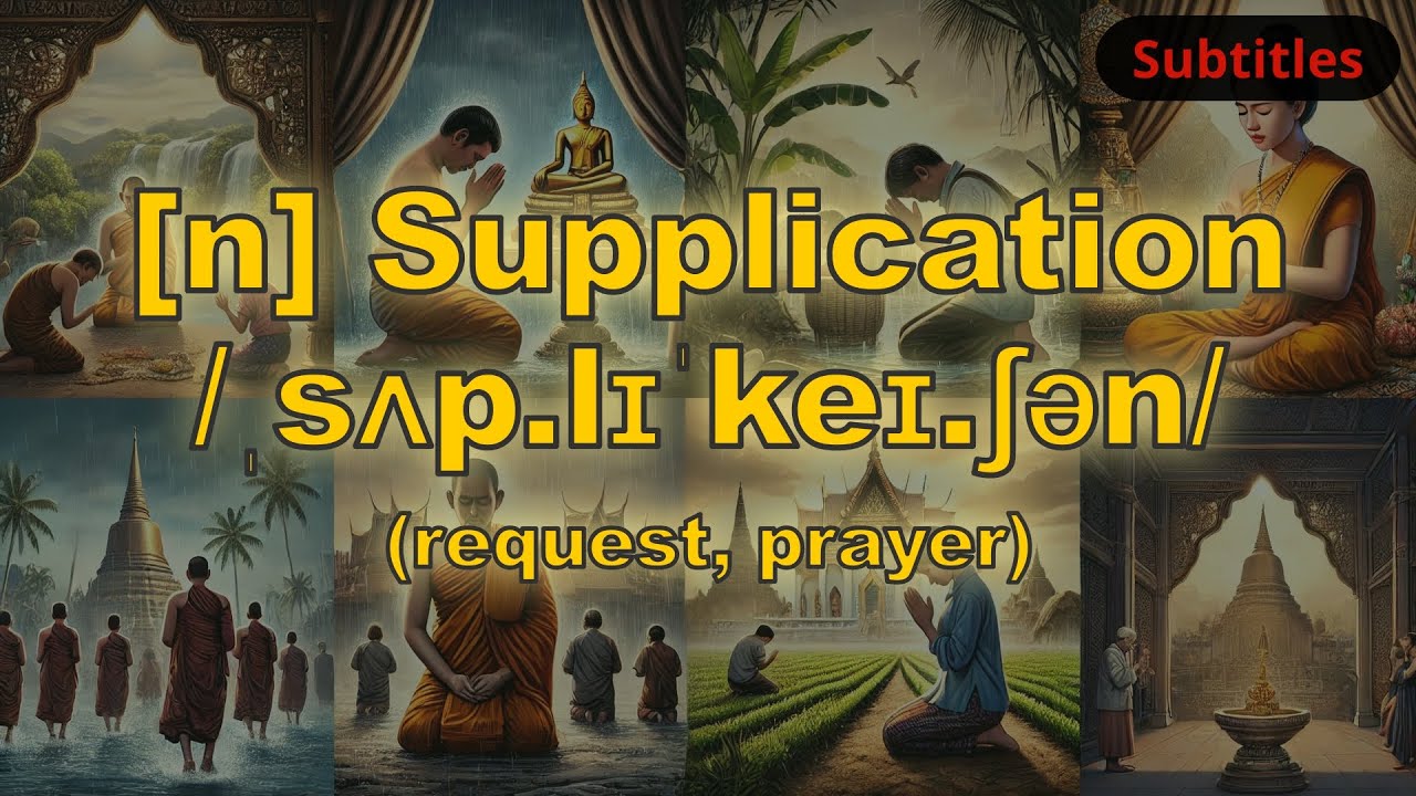 [n] Supplication meaning (request, prayer) with 5 examples - YouTube