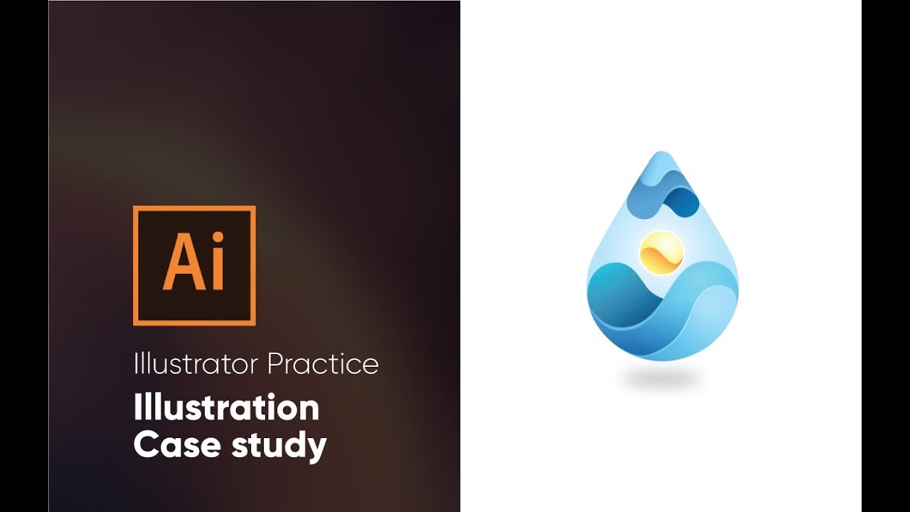 How to create a Wavy water drop Illustration in Adobe Illustrator ...