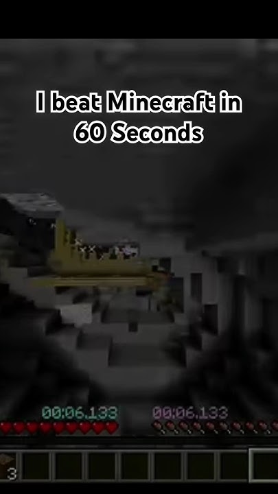 I beat Minecraft in 60 Seconds ☠️ #minecraft #shorts #viralshorts #minecraftchallenge - YouTube