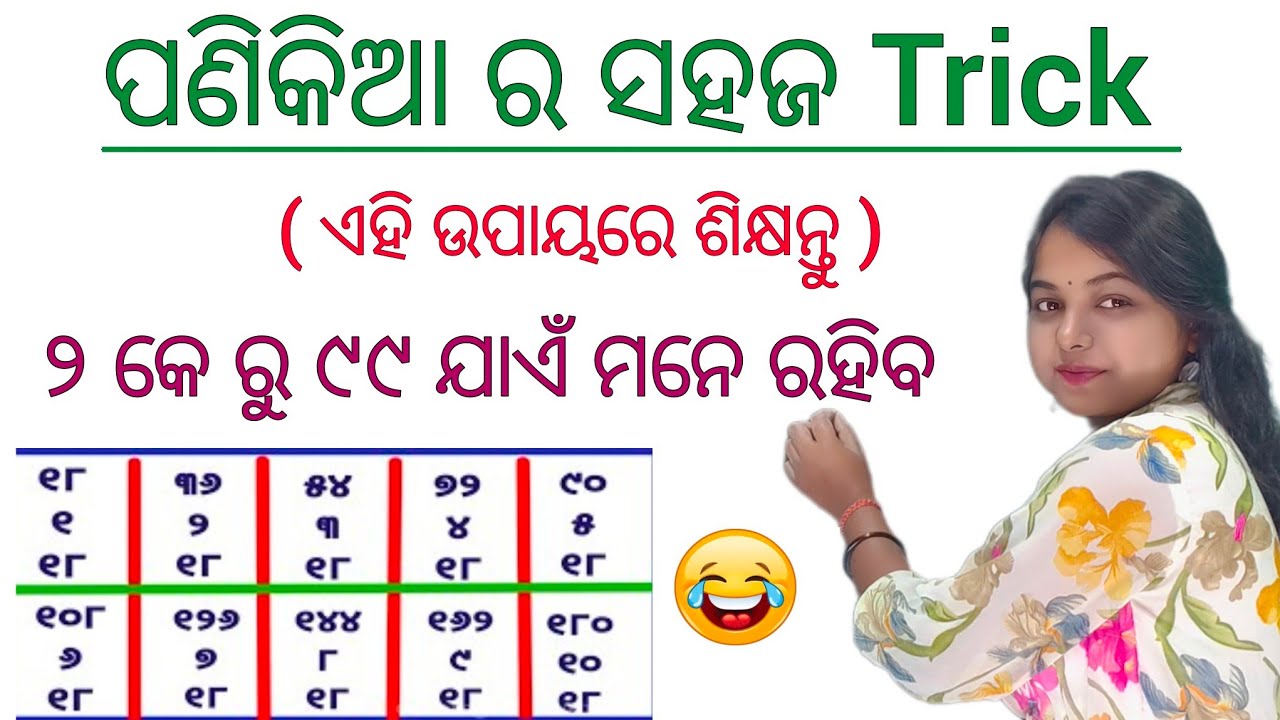 ଗୁଣନ ର ସହଜ ଟ୍ରିକ୍ || ପଣିକିଆ ନ ଘୋଷି ଏମିନ୍ତି ମନେ ରଖନ୍ତୁ || panikia trick ...