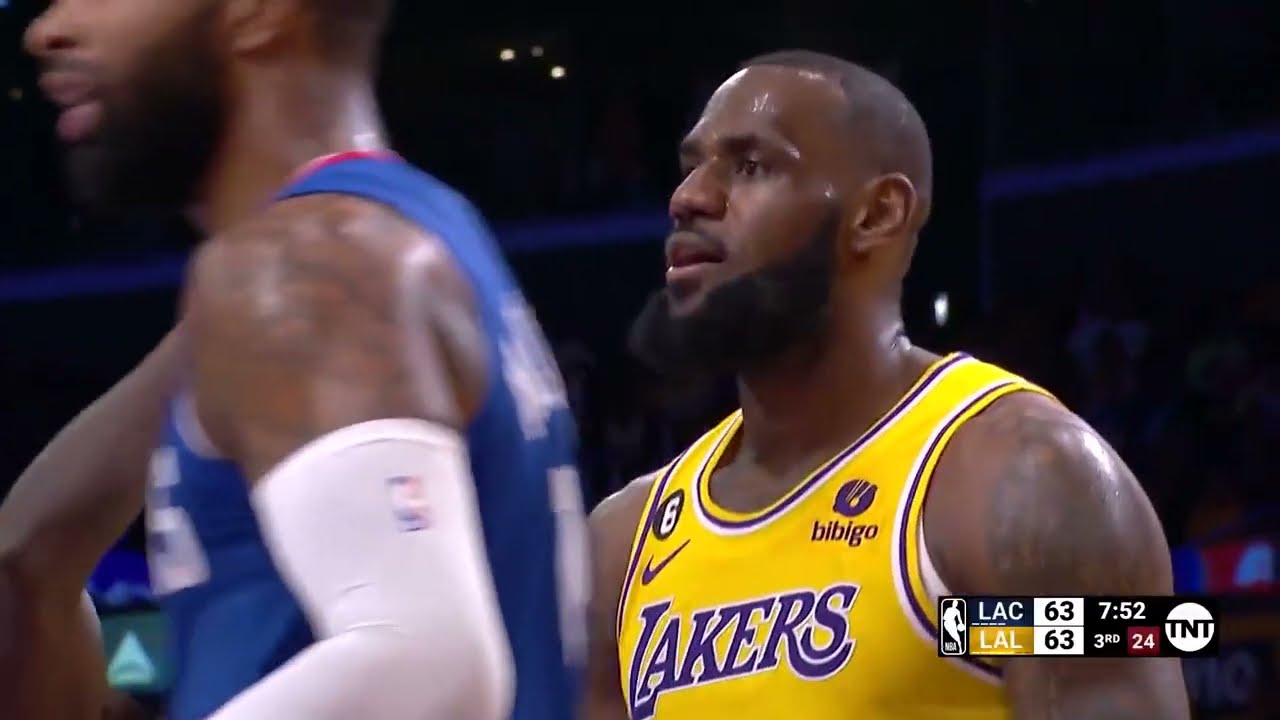 LeBron muscles his way in! - YouTube