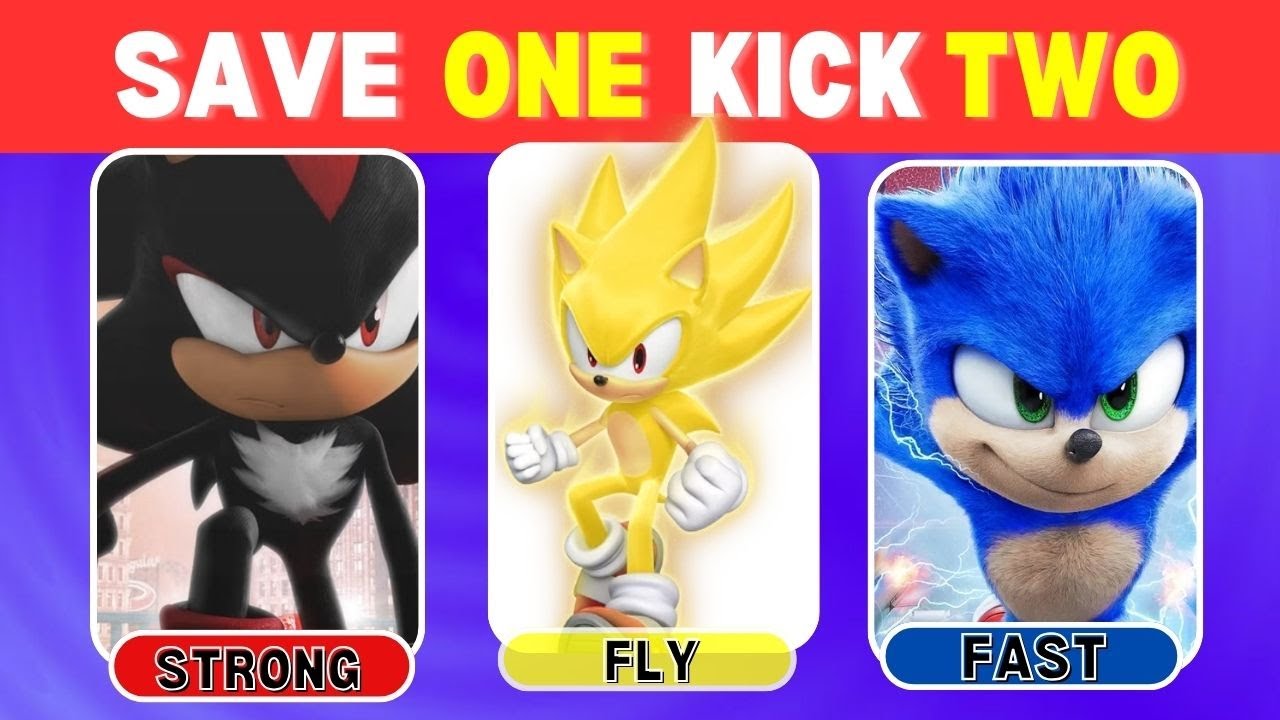 SAVE ONE.. .KICK TWO... SONIC 3 THE HEDGEHOG 💚💙🔵⚡️ | Would You Rather ...