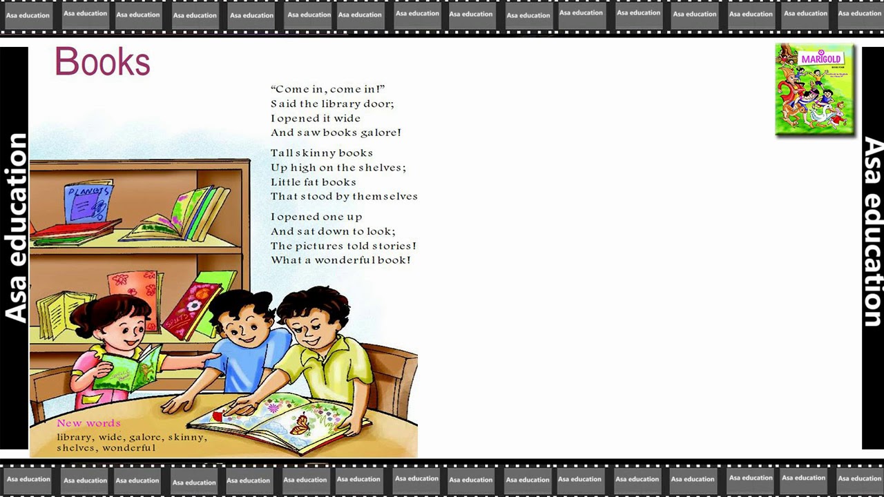 Poem 9 Books (English - Marigold, Grade 4, CBSE) Poem in Easy Hindi ...