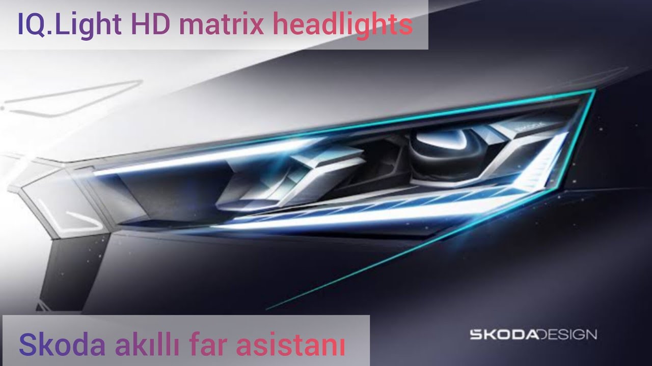 Skoda-audi-vw akıllı far asistanı ile gece yolculuğu (LED Matrix Farlar ...