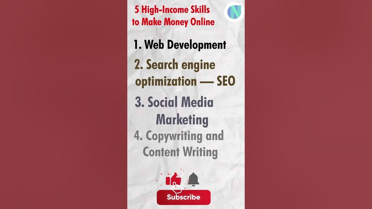 5 High-Income Skills to Make Money Online - part 1 | #shorts - YouTube