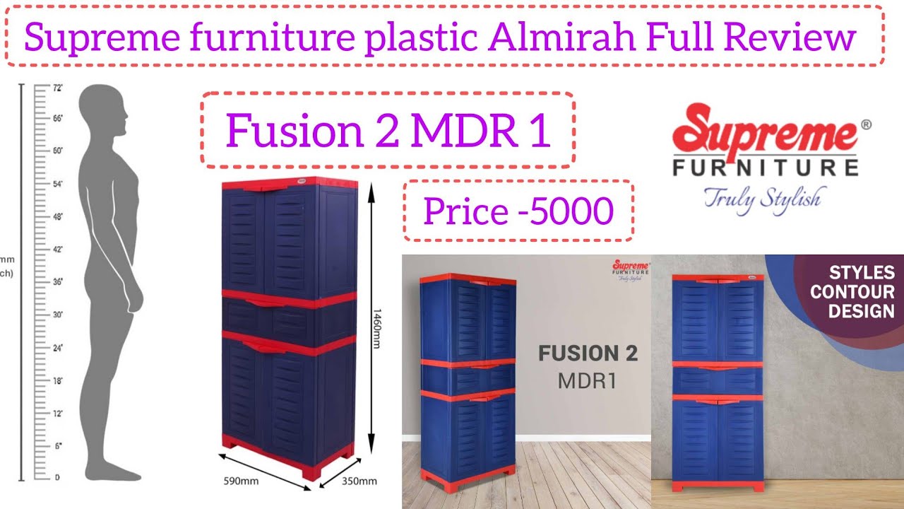 Supreme furniture plastic Almirah With Drawer Full Review | Fusion 2 ...