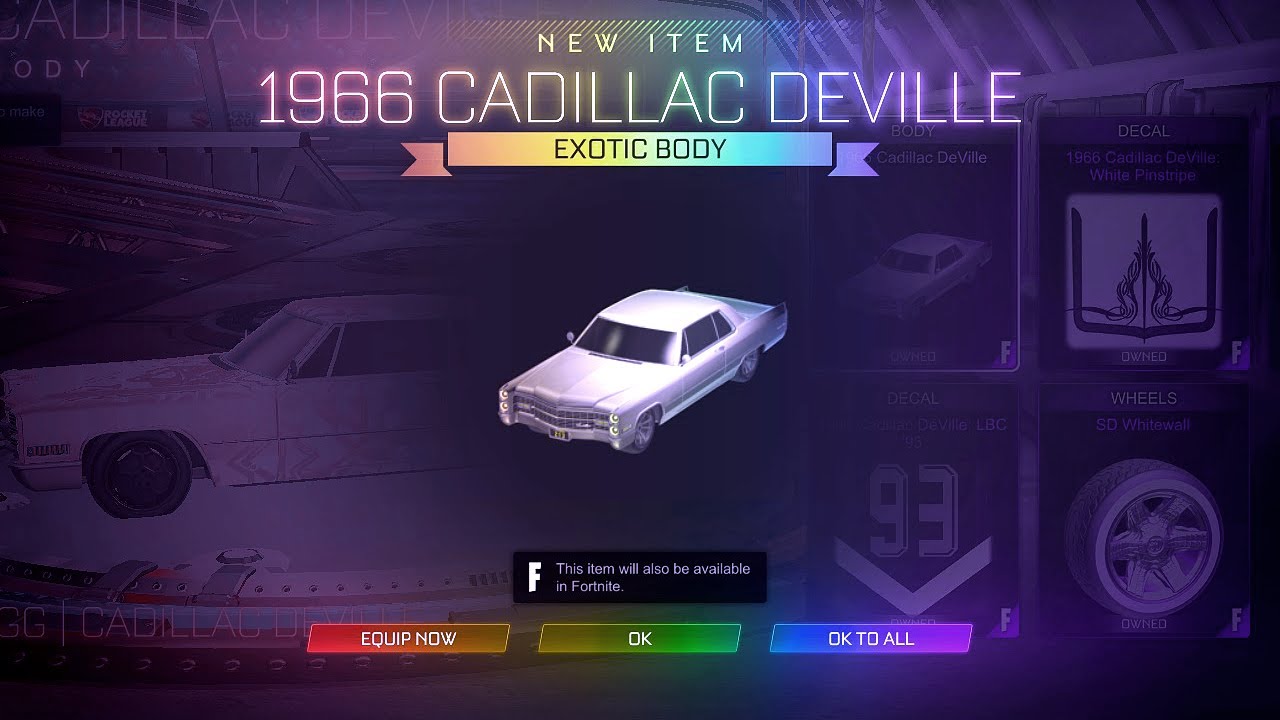 I GOT THE *NEW* 1966 Cadillac DeVille CAR IN ROCKET LEAGUE! | BEST CAR ...