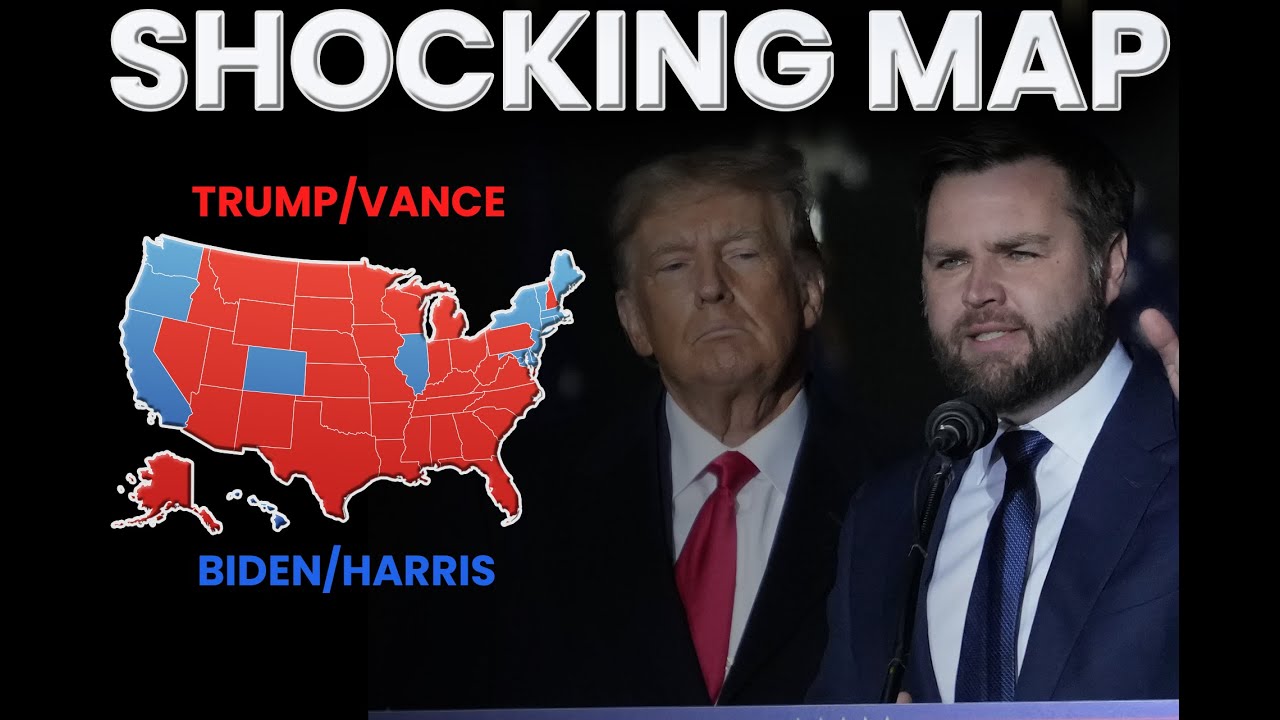 J.D. VANCE IS TRUMP'S VP PICK | 2024 UPDATED ELECTION MAP POST TRUMP VP ...
