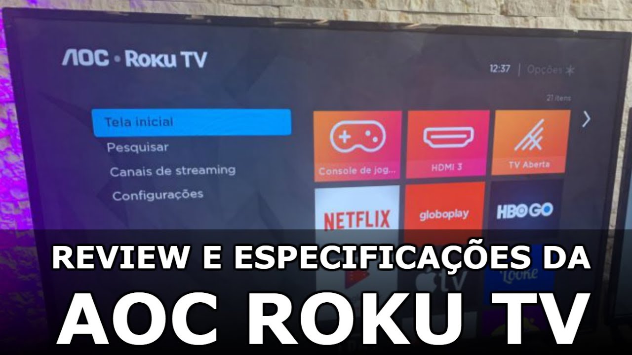 AOC Roku TV 32S5195/78G e 43S5195/78G | Review, Especificações e ...