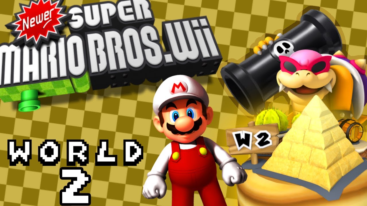 Super Mario Bros (Wii) Walk-through of World 2 - YouTube