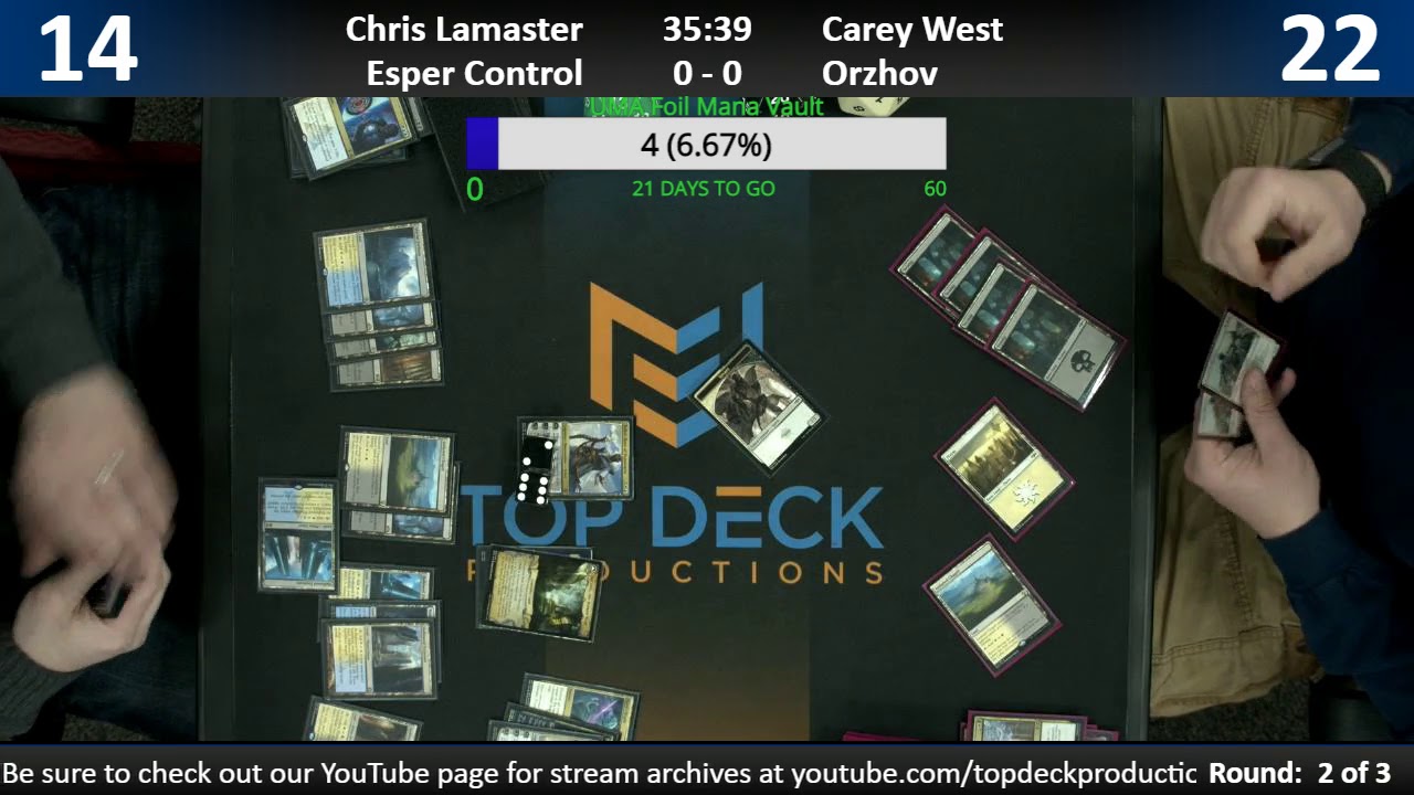 Standard w/ Commentary 2/6/19: Chris Lamaster (Esper Control) vs. Carey ...