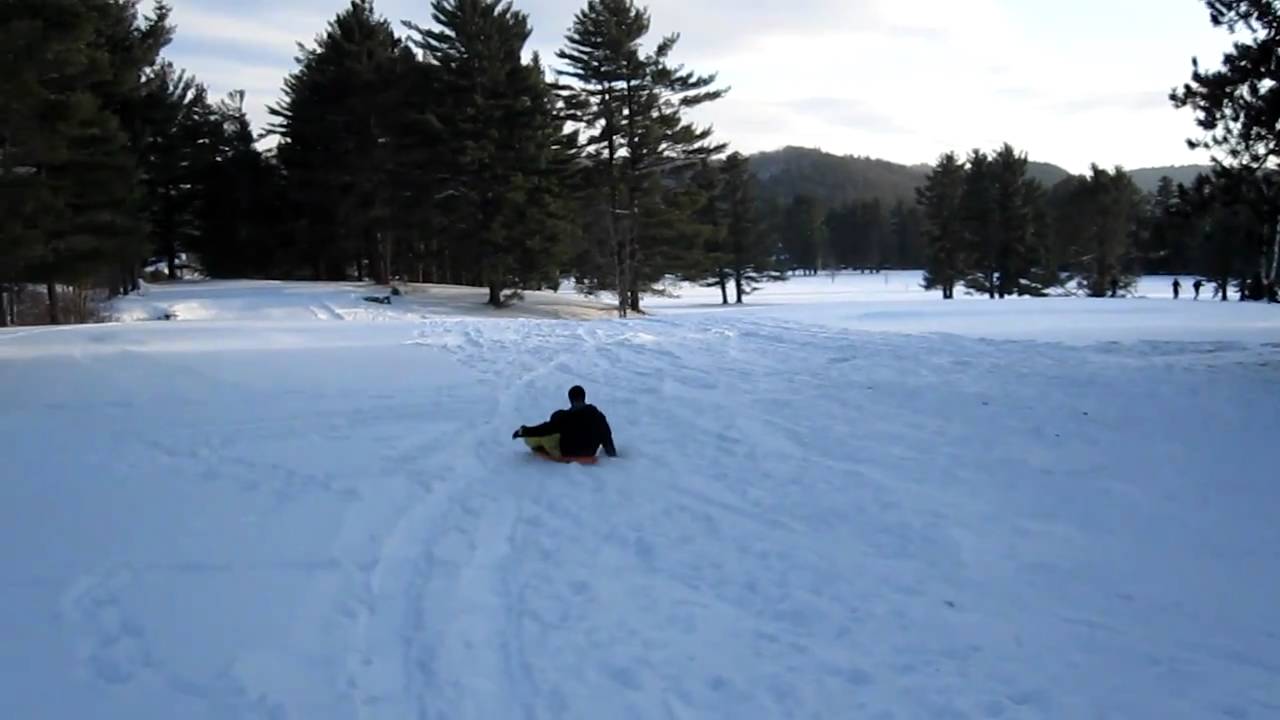 Sledding with Uncle Bruce - YouTube