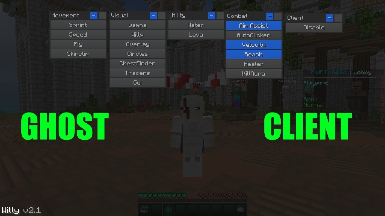 MINECRAFT GHOST CLIENT RIP MINECRAFT - YouTube