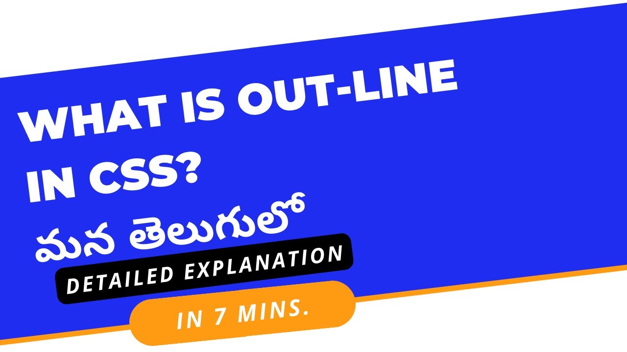 16outline In Css Css Weekendcodingintelugu Youtube