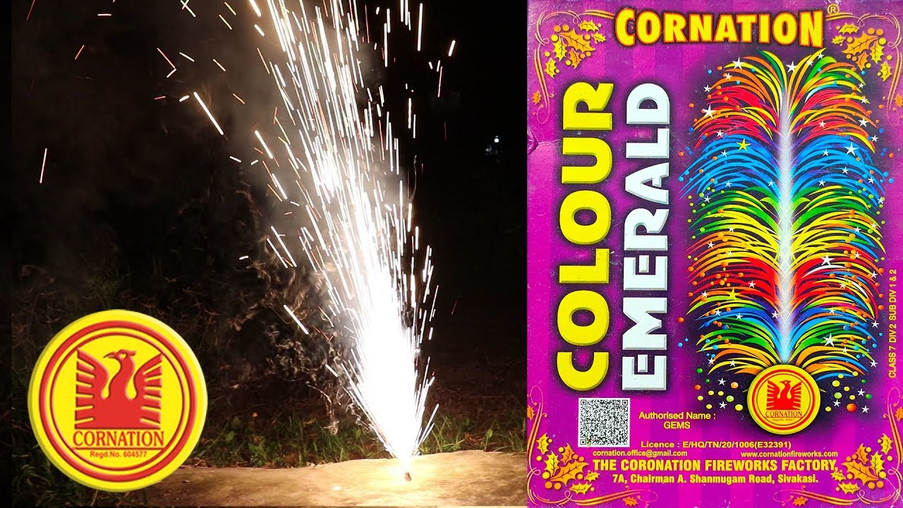 COLOUR EMERALD from Cornation Fireworks - Mini Anaar Flower pots - YouTube