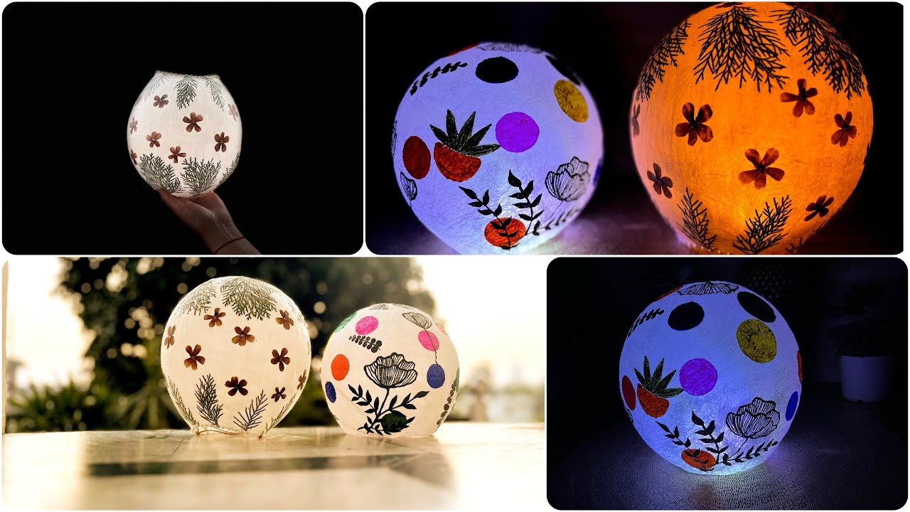 DIY Paper Lantern | Easy Lamp With Tissue Paper | Recycle Craft Idea ...