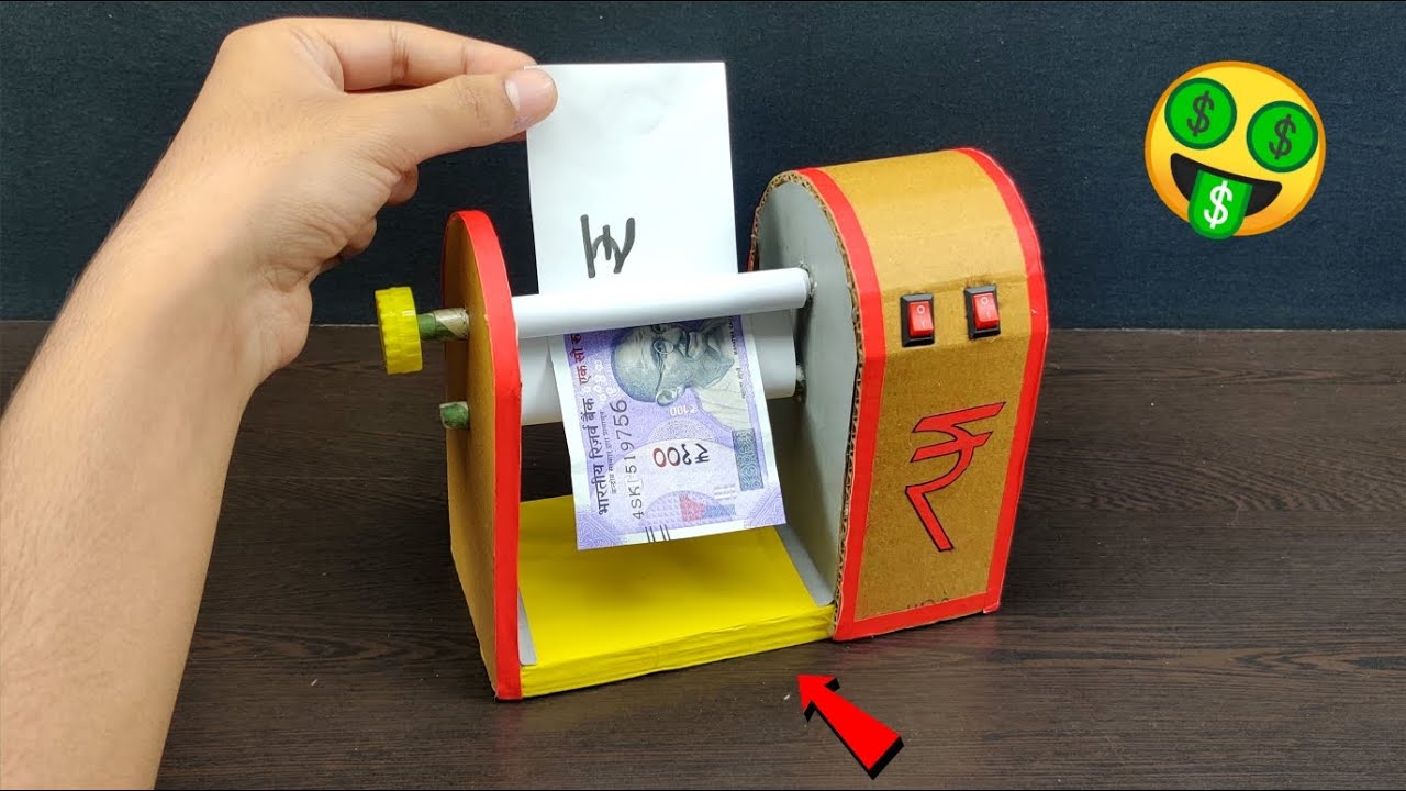 How To Make Money Printer Machine From Cardboard At Home|| Cardboard ...
