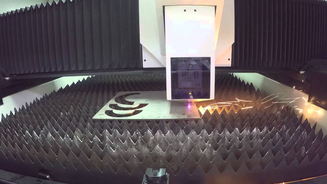 Durma 2kw Fiber Laser - 7 gauge stainless steel - YouTube