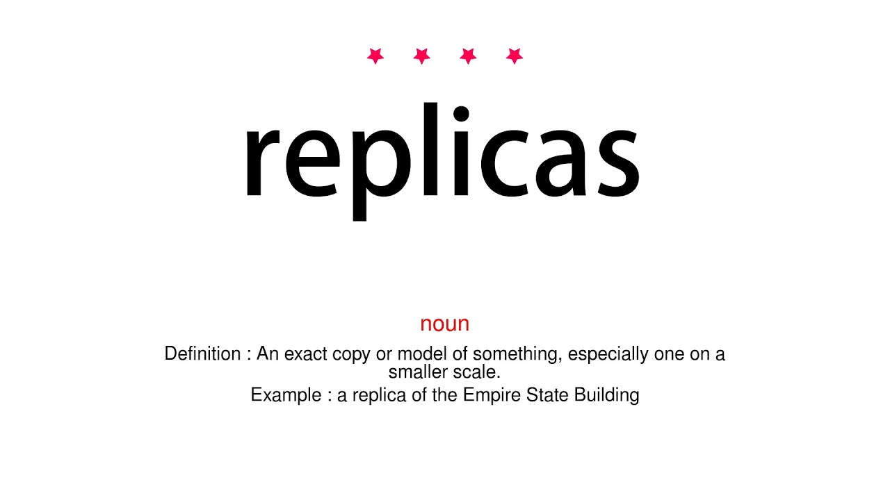 How to pronounce replicas - Vocab Today - YouTube