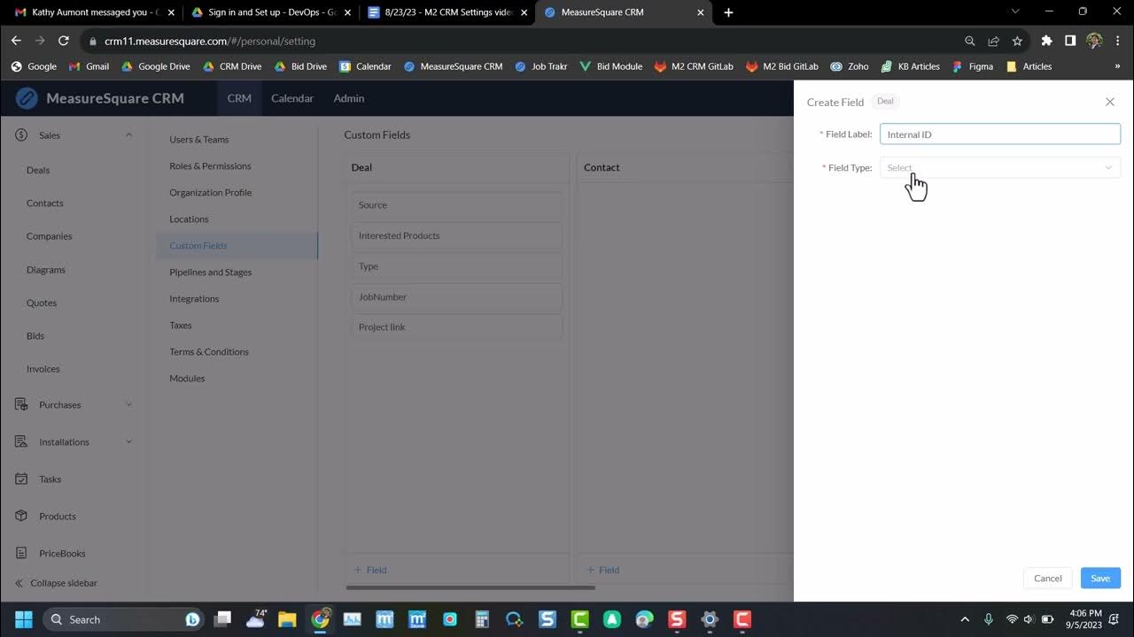 How to Add and Edit Custom Fields in MeasureSquare CRM - YouTube