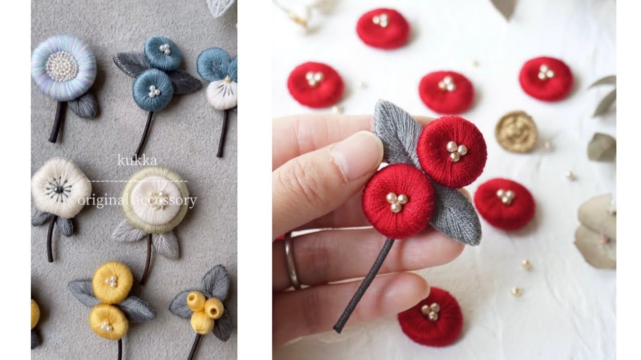 Diy Thread Flower (Tutorial)#diy #diyideas #diycrafts #flowermaking # ...