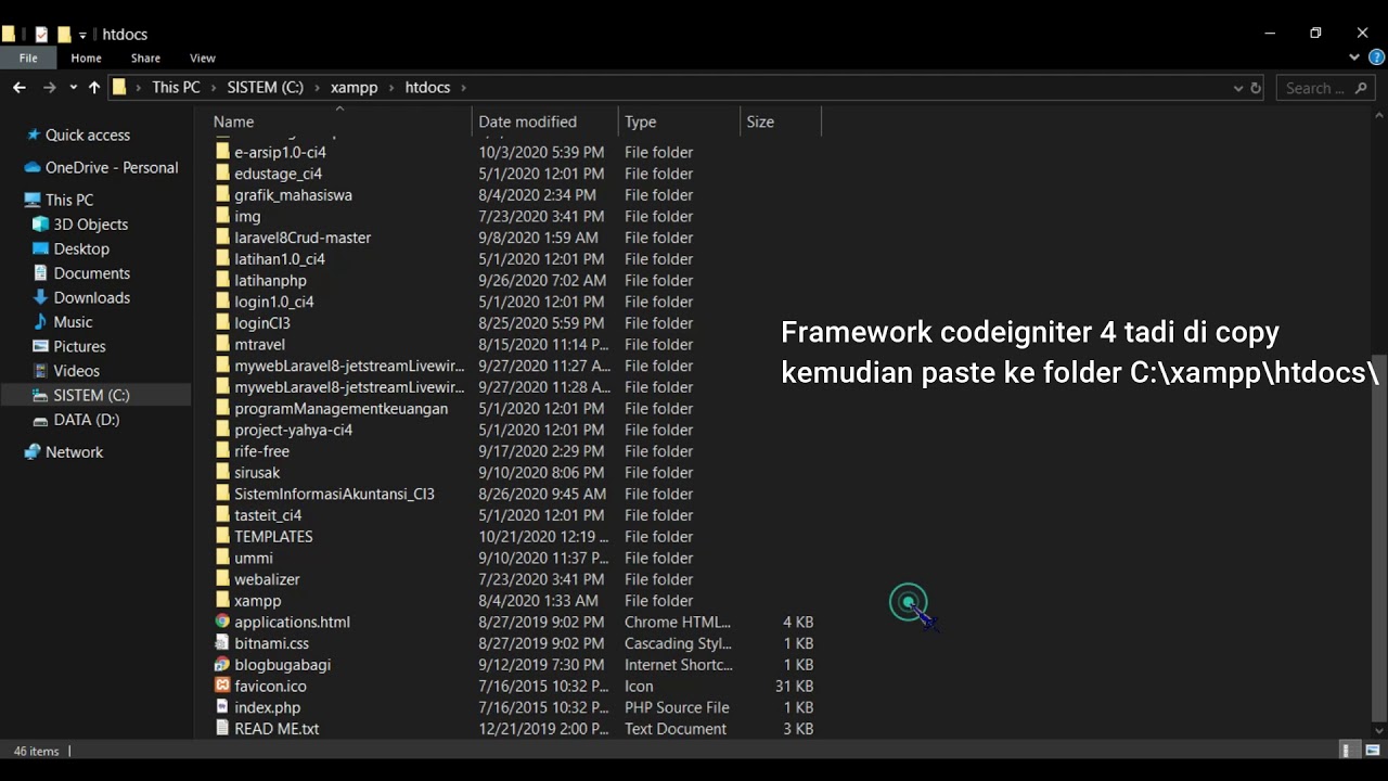 CODEIGNITER 4 Install codeigniter 4 dan tampilkan hello world - YouTube