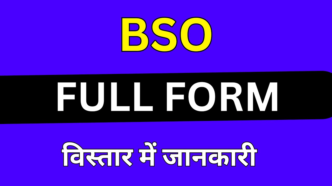 BSO Full Form In Medical YouTube BSO Full Form In Medical YouTube