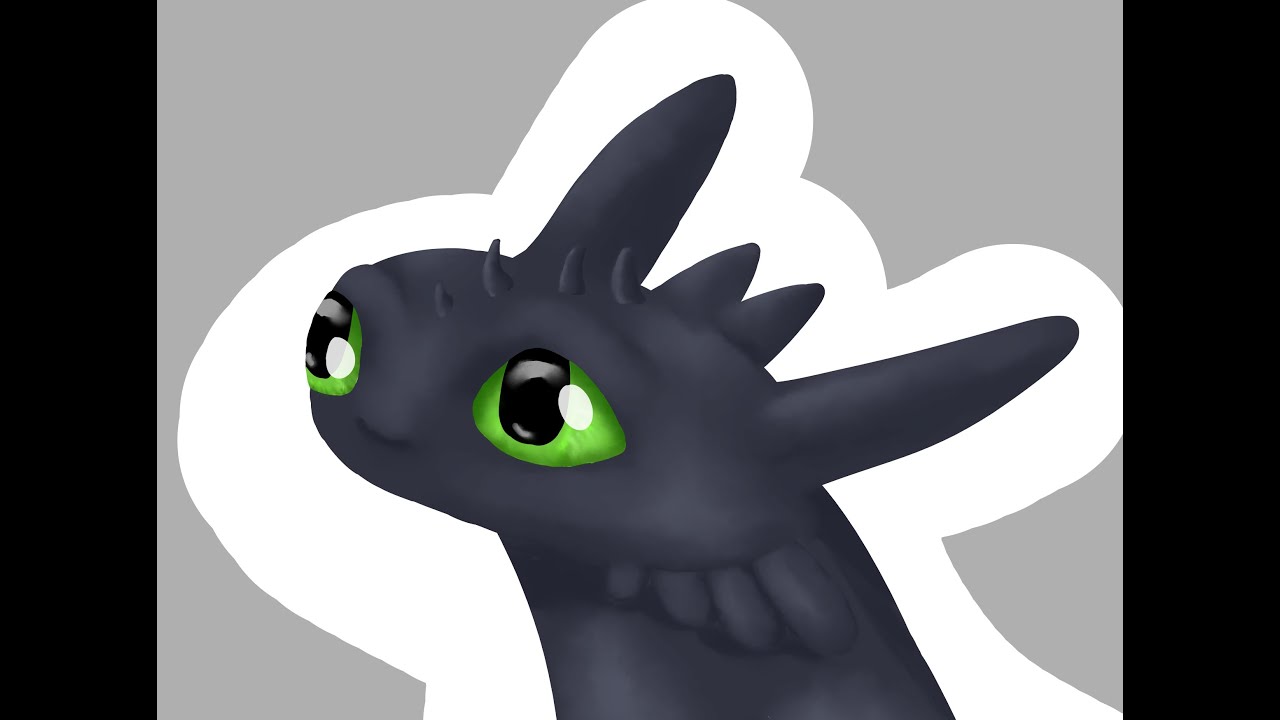 Toothless!!! (Speed Paint) - YouTube