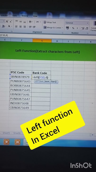 Left Function In Excel Excel Function Exceltips Exceltutorial