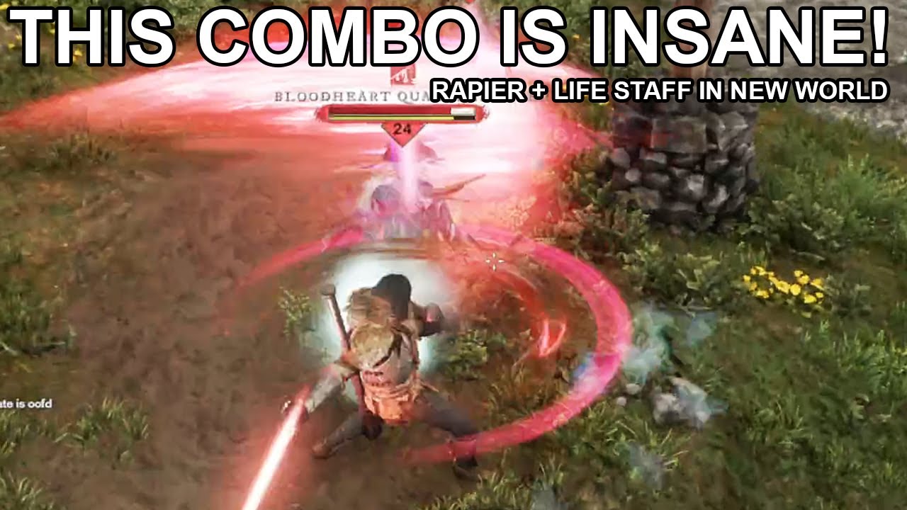 My Rapier + Life Staff build so far in New World - YouTube