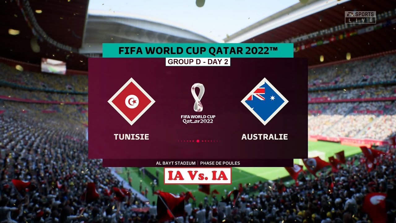 Tunisie - Australie [FIFA 23] | FIFA World Cup 2022 (Groupe D - Journée ...