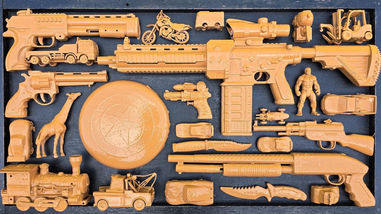 Membersihkan Nerf Shotgun, Assault Rifle, AK47, Sniper Rifle, Glock ...