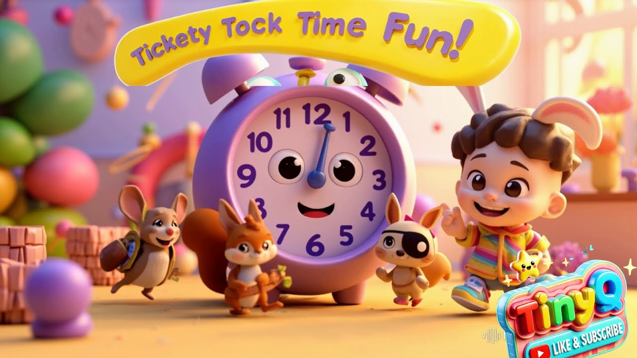 Tickety Tock Clock Song | Fun Animal Rhyme for Kids & Toddlers | ABC ...