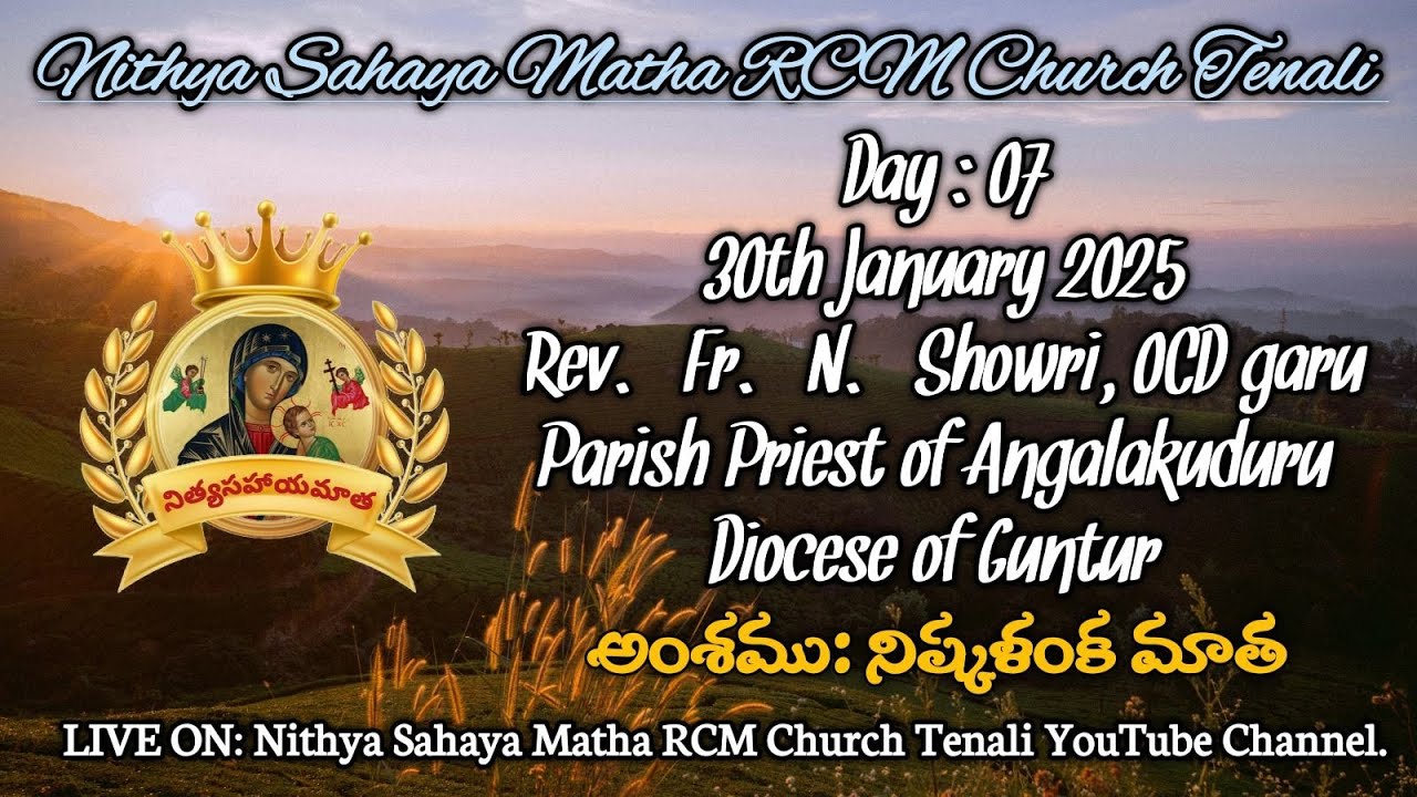 LIVE | Nithya Sahaya Matha Novena Day : Seven, Thursday | 30th January ...