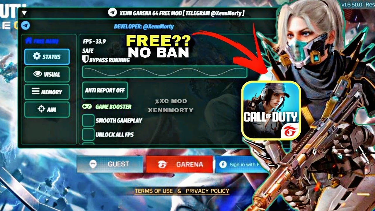FREE CODM GARENA MOD MENU (Officials Youtube XC MODS) S5 SEASON (CALL ...