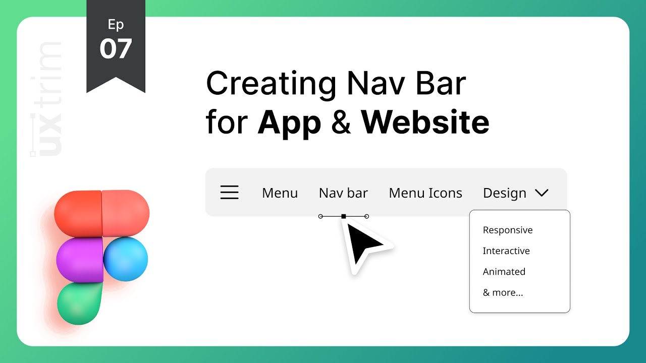 How to create a nav bar (menu bar) in Figma | #uxtrim - YouTube