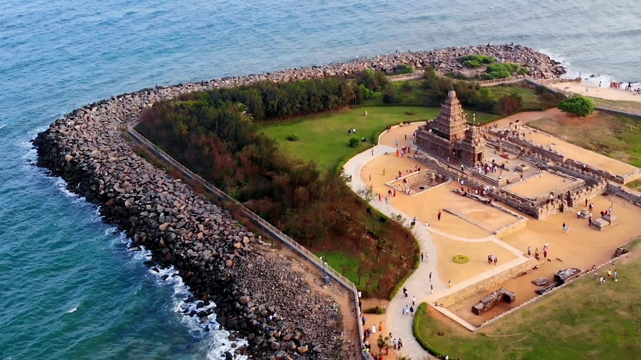 Aerial View of Shore Temple! - YouTube