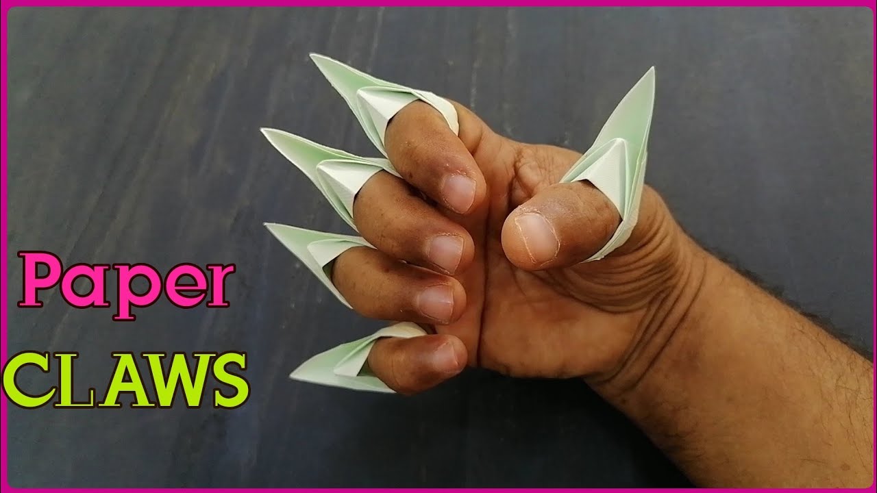 How To Make Paper TIGER CLAWS | Origami claws - YouTube