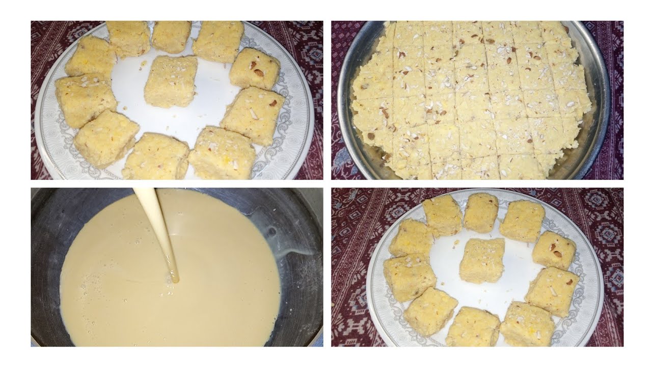 Boli Ki Barfi Bnany Ka Trika | Cow First Milk Sweet Recipe | By ...