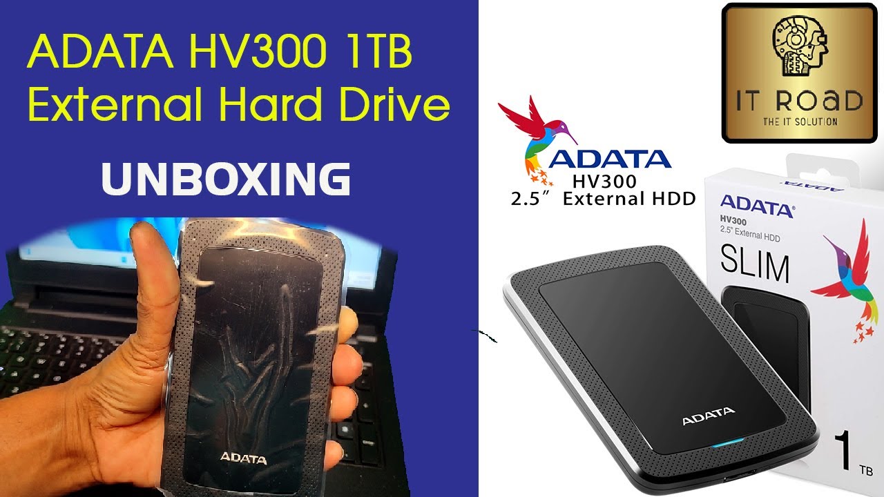 ADATA HV300 1TB External Hard Drive UNBOXING | IT Road - YouTube