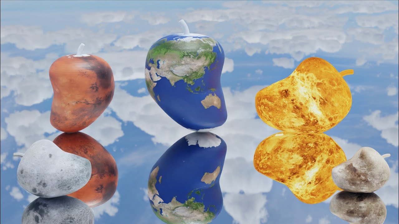 Mango planet bouncing | Solar System Planet Size Comparison 3D - YouTube