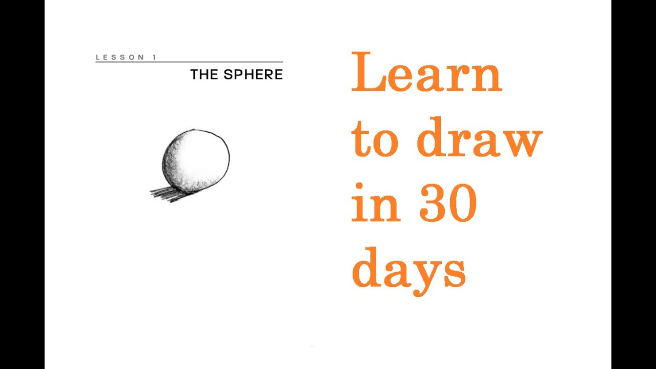 Lesson 1 in learn to draw in 30 days 20 minutes a day - YouTube
