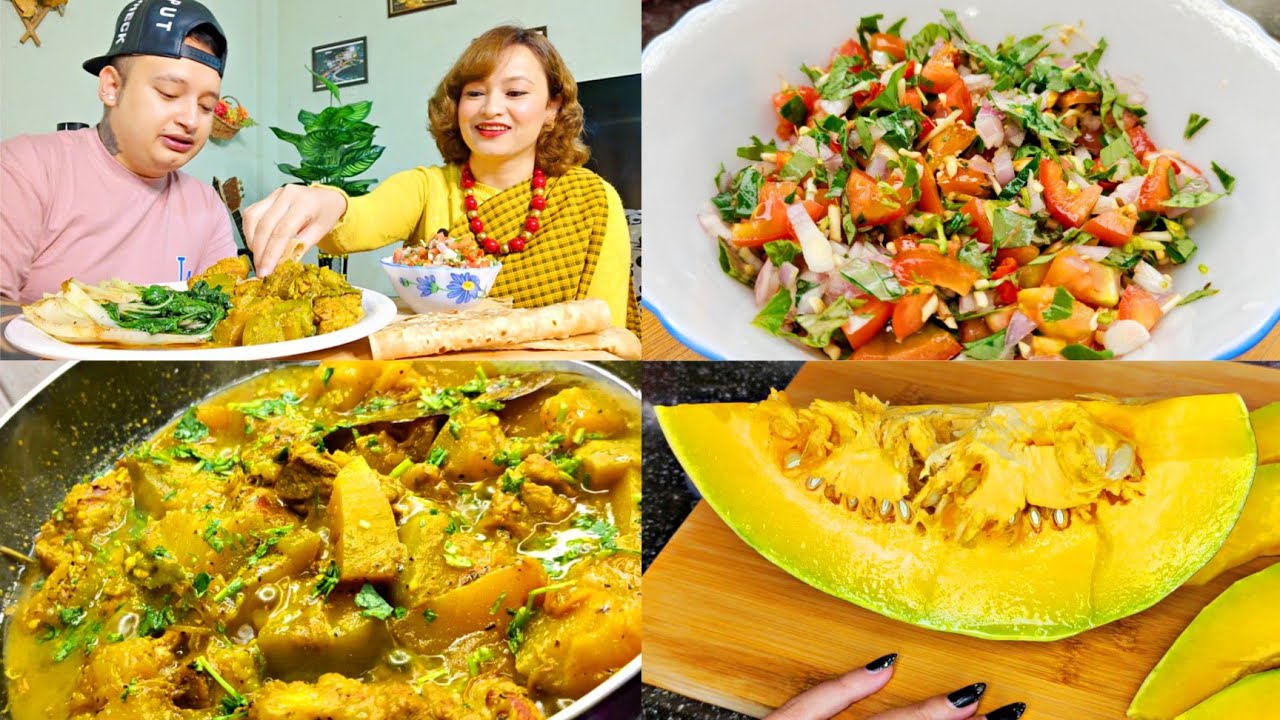 Phi Ju Khot Pathaw au ia une 🎃 | Pork With Pumpkin Recipe | Husband ...